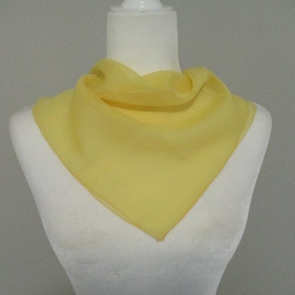 Vintage | Accessories | 95s Yellow Silk Scarf | Poshmark